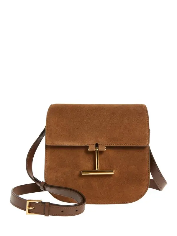 TOM FORD Mini Tara Suede Crossbody Bag - 1b033 Whisky