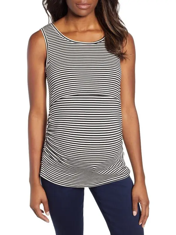 ANGEL MATERNITY Maternity Nursing Tank - Navy