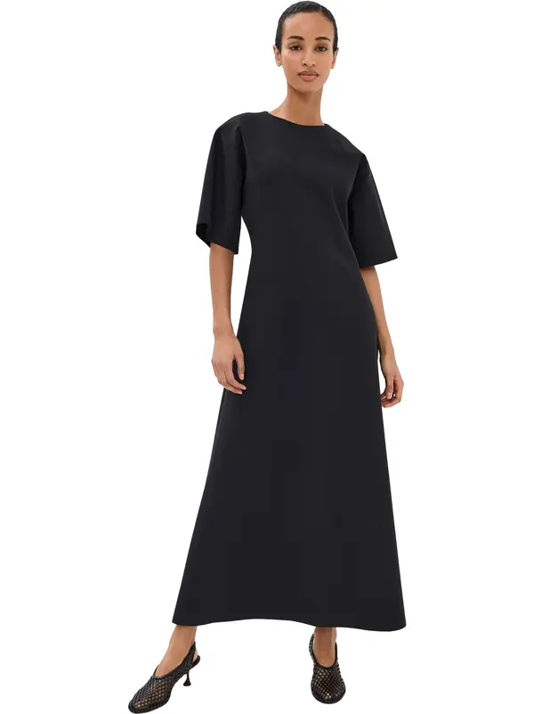 RÓHE Modern Scuba Midi Dress - Black