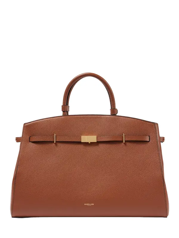 DEMELLIER Hudson Small Leather Tote Bag - Neutrals