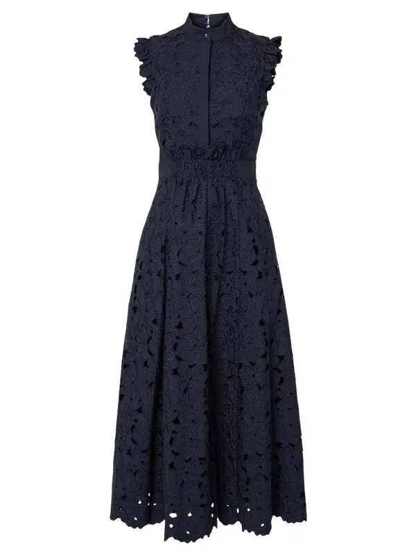 Erdem Lace Midi Dress - Blue