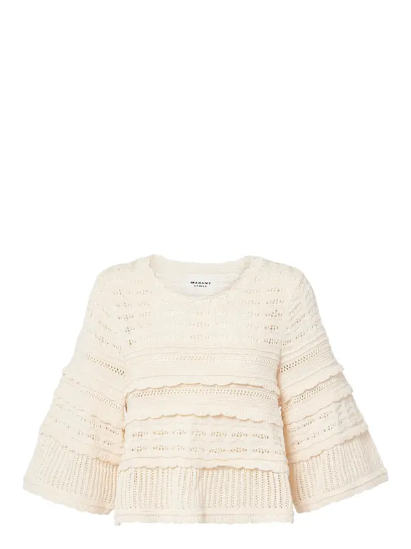 MARANT ETOILE Azelia Cotton Sweater - White
