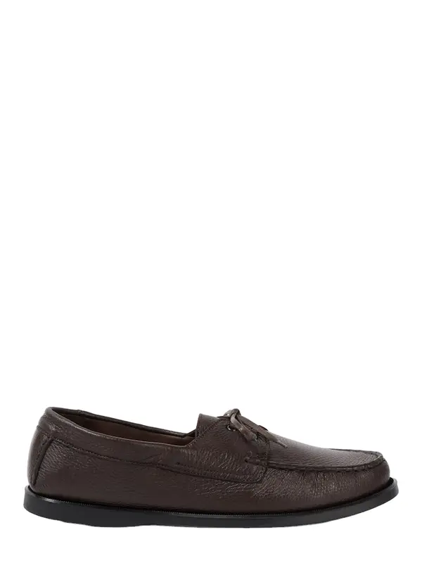 SAMAN AMEL City Moc Leather Boat Shoes - Brown