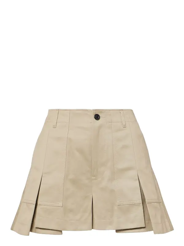 Sacai Cotton Shorts - Beige