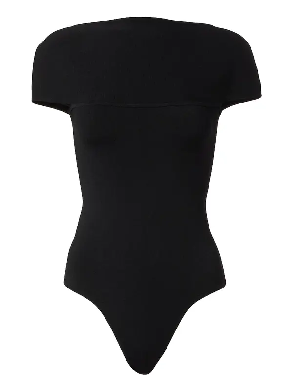 Khaite Basile Jersey Bodysuit - Black