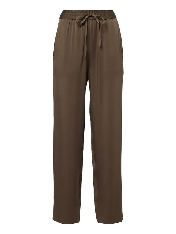 Isabel Marant Étoile Kendry Satin Wide-leg Pants - Brown