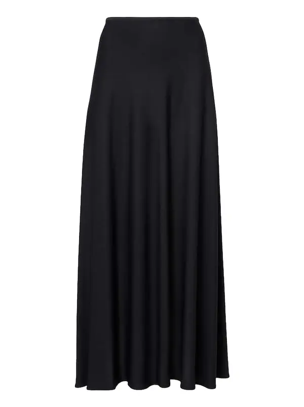 JIL SANDER Pleated Midi Skirt - Black
