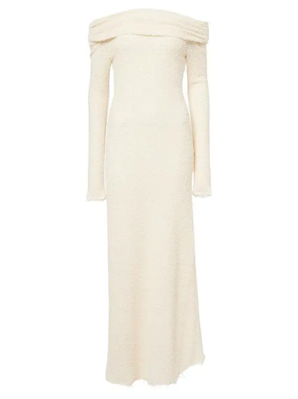 Isabel Marant Étoile Ormany Jersey Bouclé Maxi Dress - Beige