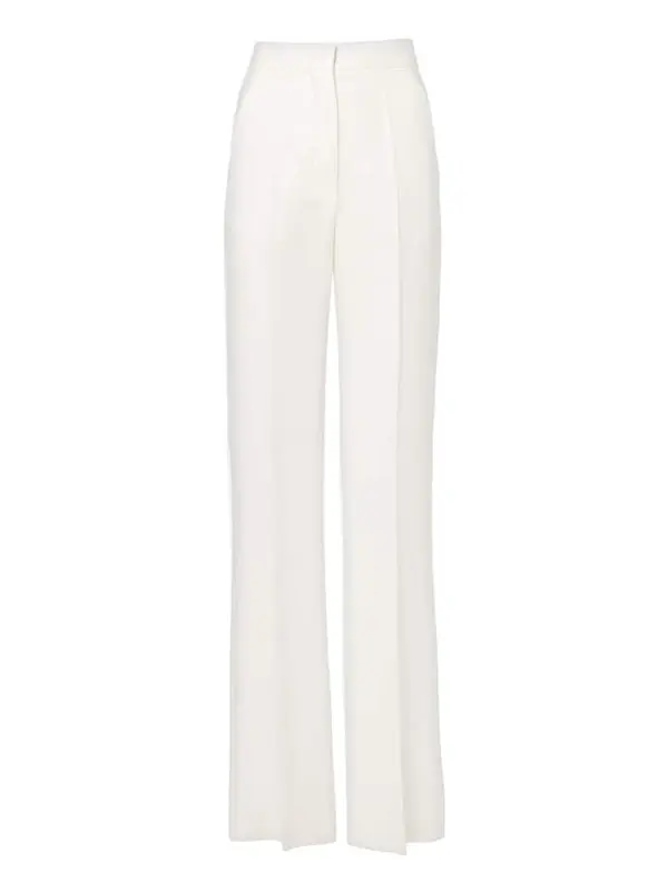Max Mara Aversa High-rise Wide-leg Pants - White