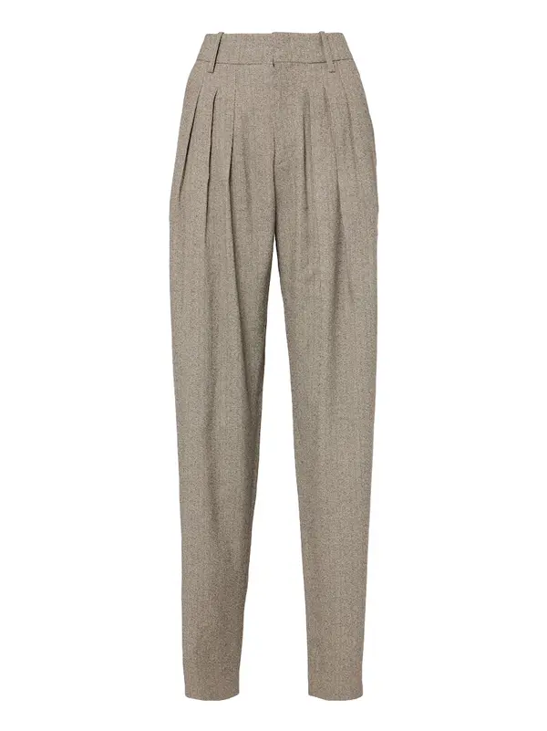Isabel Marant Iwena Tapered Cotton-blend Pants - Multicoloured