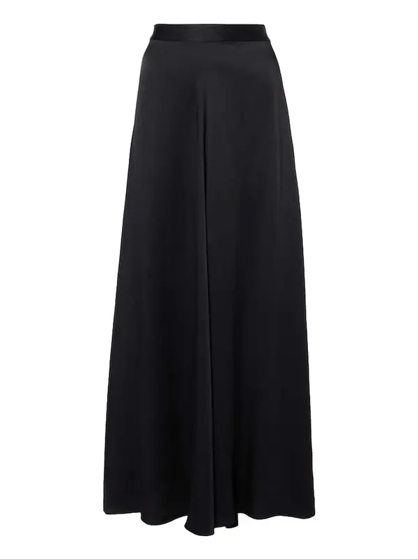 Isabel Marant Étoile Kayana Satin Maxi Skirt - Black