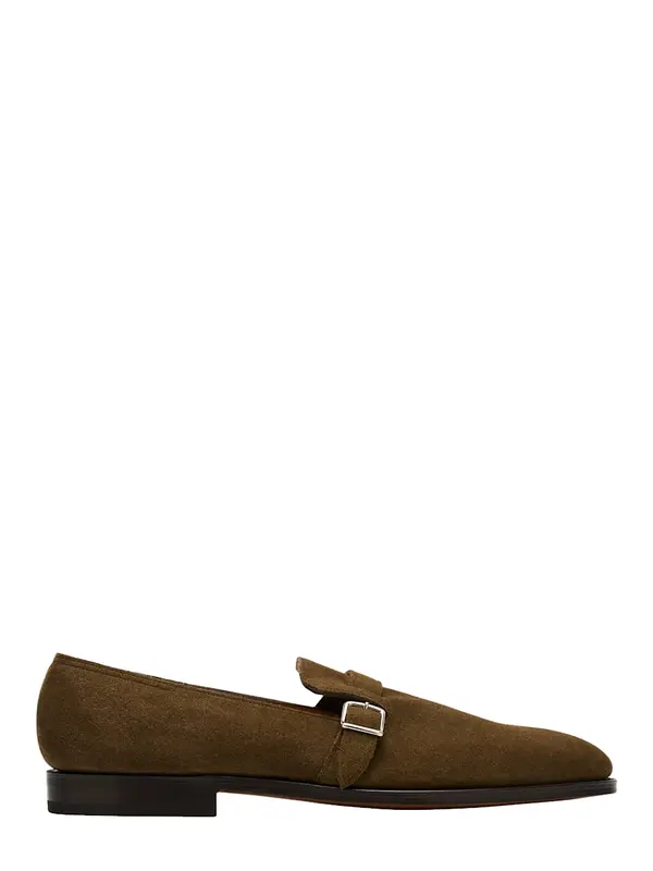 John Lobb Delano Ii Suede Loafers - Olive