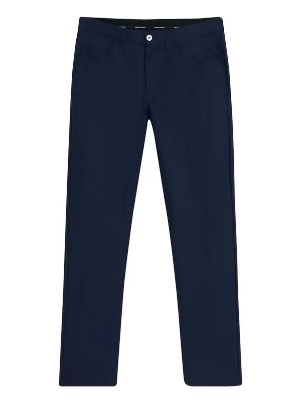Emporio Armani Textured Wool Pants - Navy