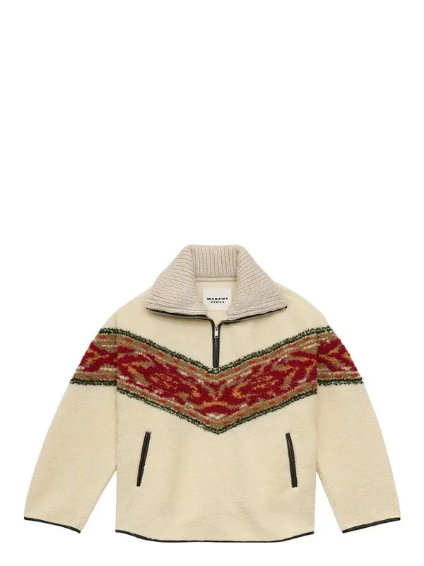 MARANT ETOILE Marner Pullover Coat - Ecru