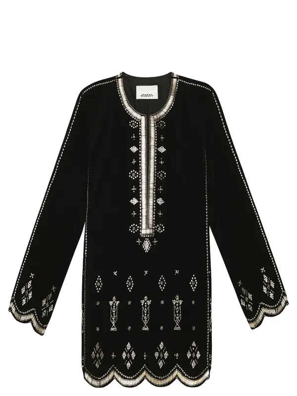 Isabel Marant Helene Mini Dress - Black/silver