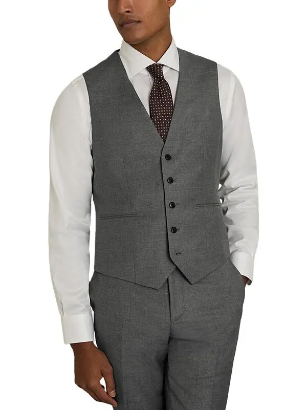 REISS Aspire Modern Fit Suit Vest - Grey