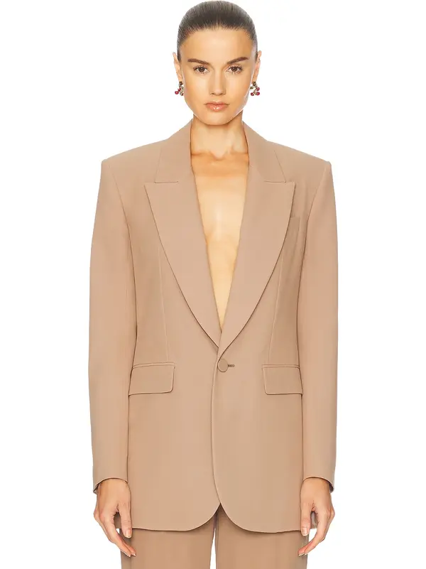 Saint Laurent Single Breasted Blazer - Cappuccino