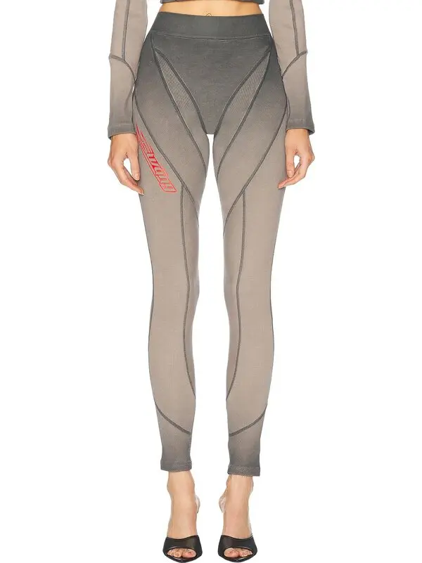 Alexander Wang Blade Logo Legging In Grey - Washed Cedar