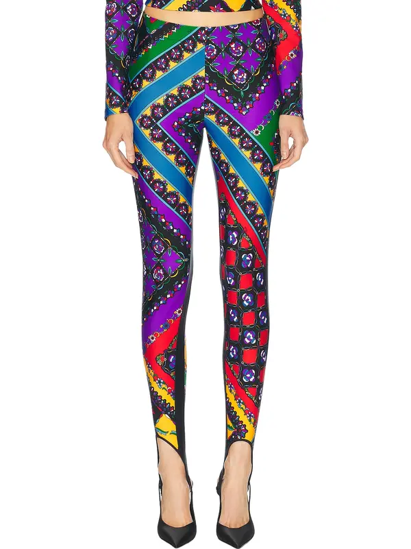 Emilio Pucci Lycra Legging In Purple - Viola & Rosso