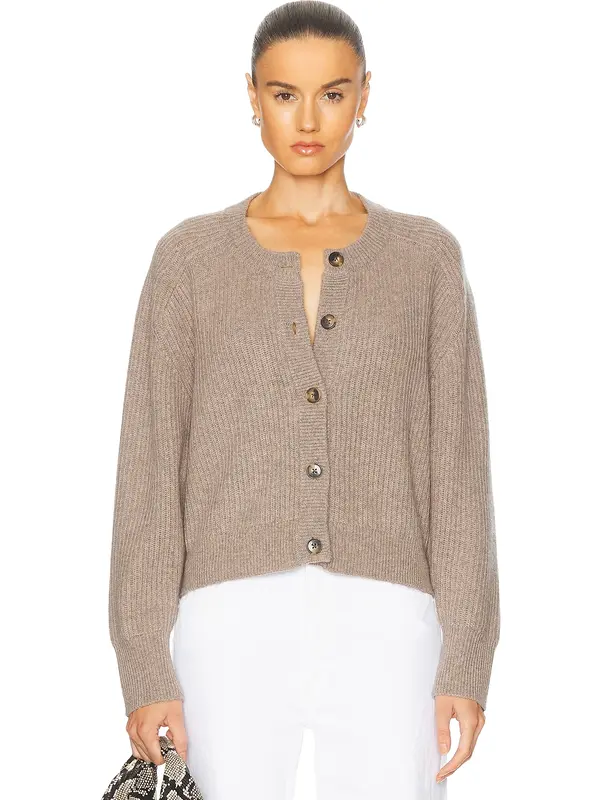 Loulou De Saison Bastia Cashmere Cardigan - Coast Beige