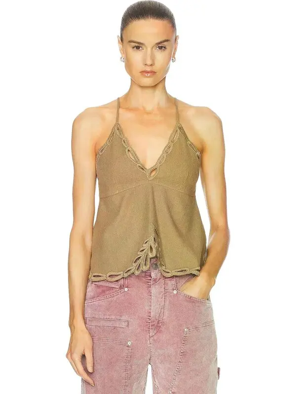 Isabel Marant Tomeki Top - Light Khaki