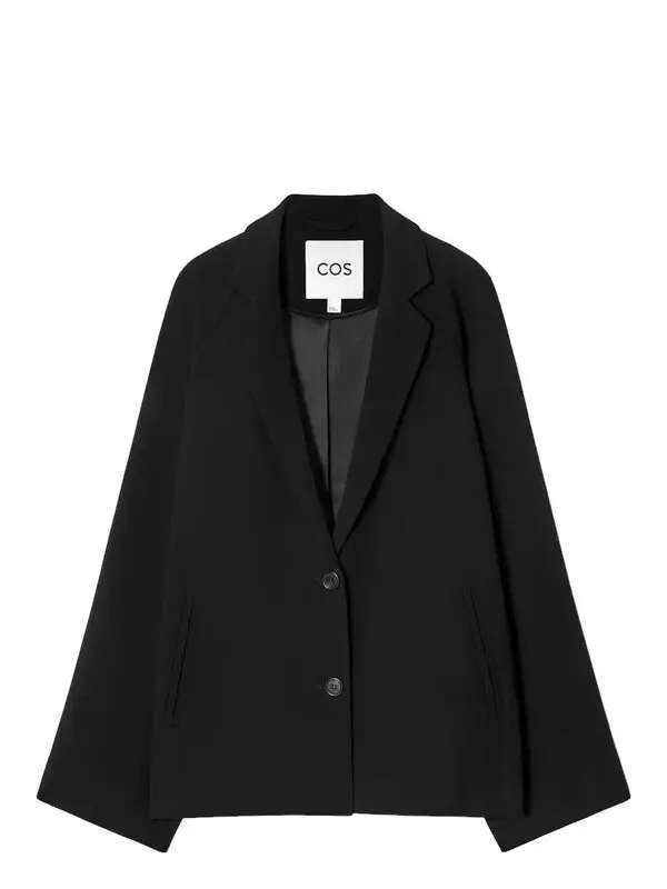 Cos Oversized Fluid Single-breasted Blazer - Black