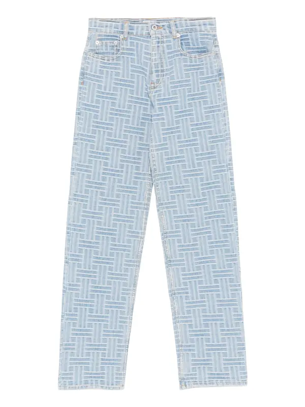 Kenzo Asagao Straight Leg Jeans - Blue