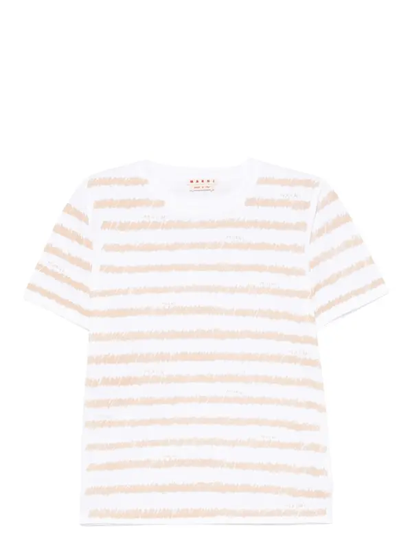 Marni Scribble Stripes T-shirt - White