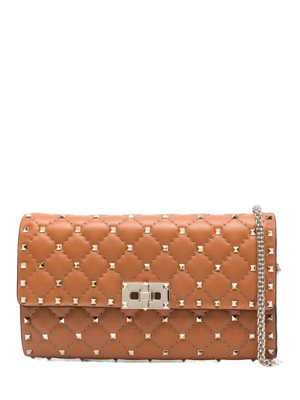 Valentino Garavani Rockstud Clutch Bag - Brown
