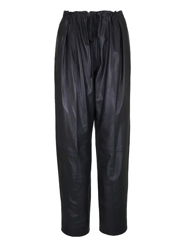Khaite Leather Trousers - Black