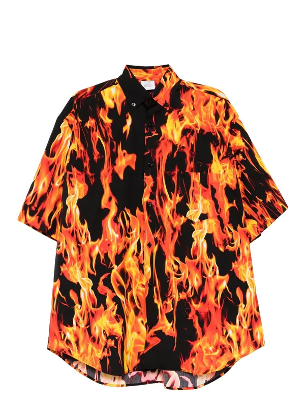 Vetements Graphic-print Shirt - Black