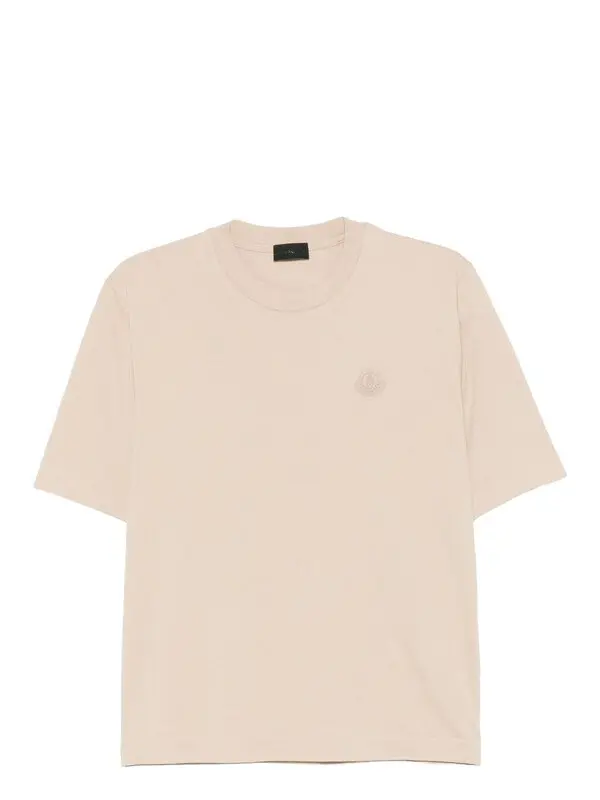 Moncler Logo Patch T-shirt - Neutrals