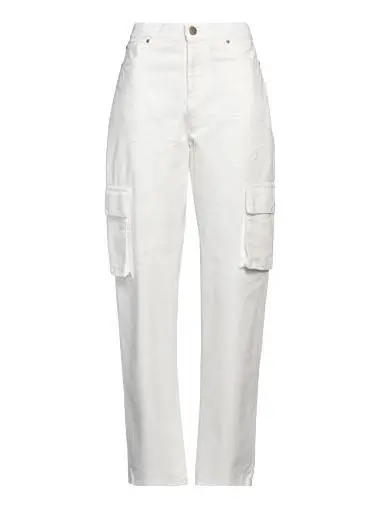 Pinko Denim Cargo Jeans - White
