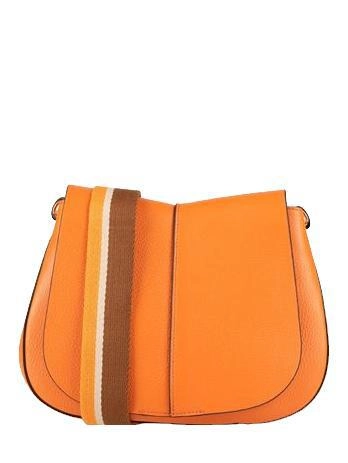 GIANNI CHIARINI Leather Saddle Crossbody Bag - Orange