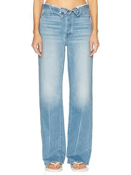 MOTHER The Foldover Dodger Sneak Jeans In Light Wash - No Offense  But...
