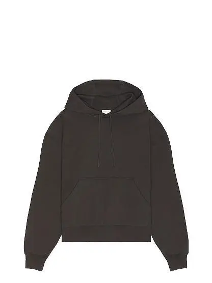 Saint Laurent Embroidered Fleece Hoodie - Acier