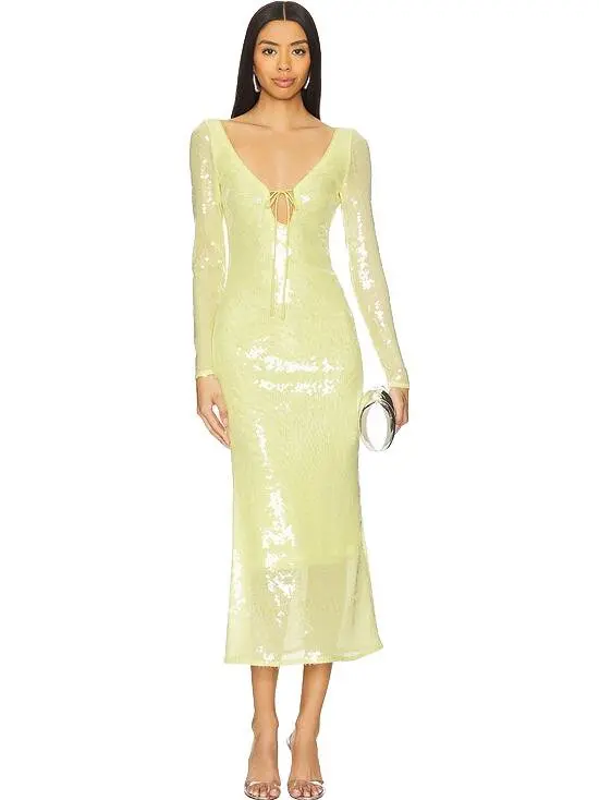 Bardot Verona Maxi Dress - Canary Yellow