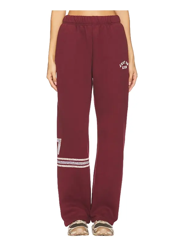 THE MAYFAIR GROUP Just Be Fucking Kind Sweatpants - Maroon