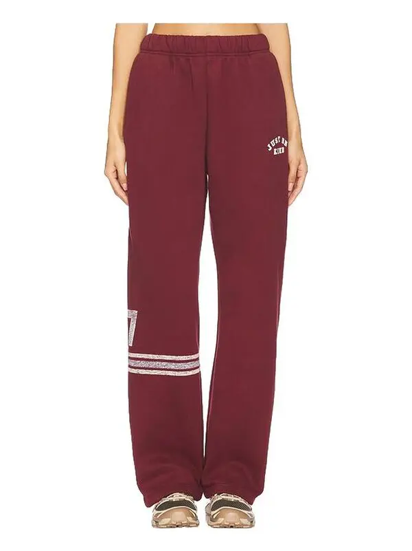 THE MAYFAIR GROUP Fleece-lined Sweatpants - Maroon