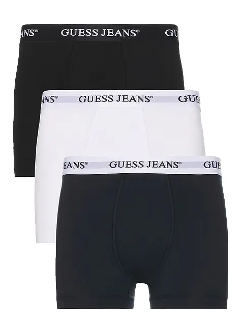 Guess 3 Pack Boxer Brief In Black, White - White  Blue  & Black