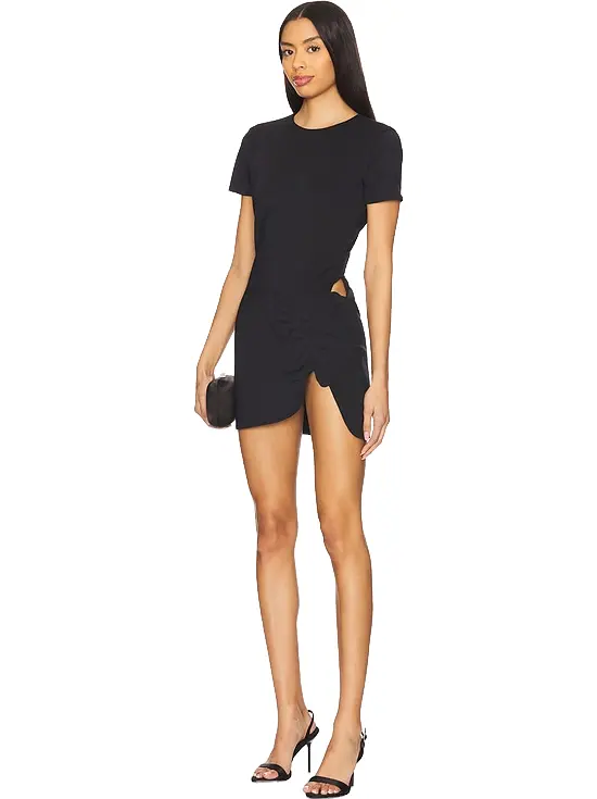 MOTHER OF ALL Carla Cutout Flower Mini Dress - Black