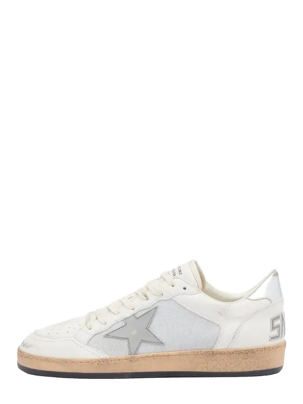 GOLDEN GOOSE Ball Star Sneakers - Natural White/silver
