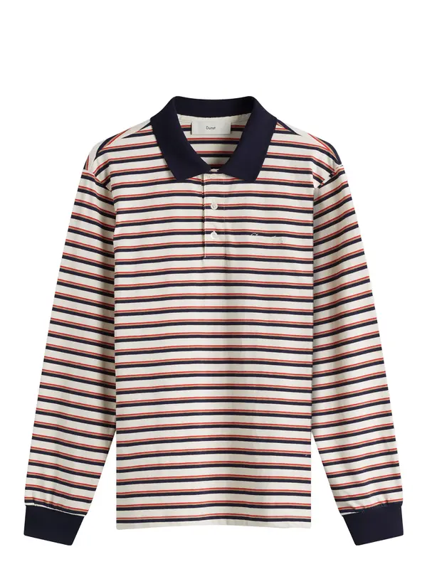 DUNST Multi Stripe T-shirt - Navy Stripe