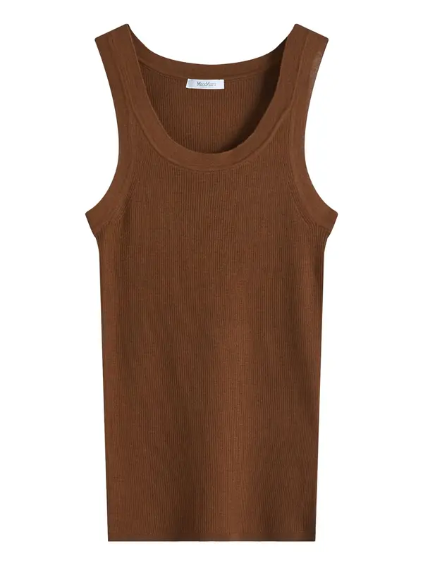 Max Mara Eliadi Wool Tank Top - Tobacco