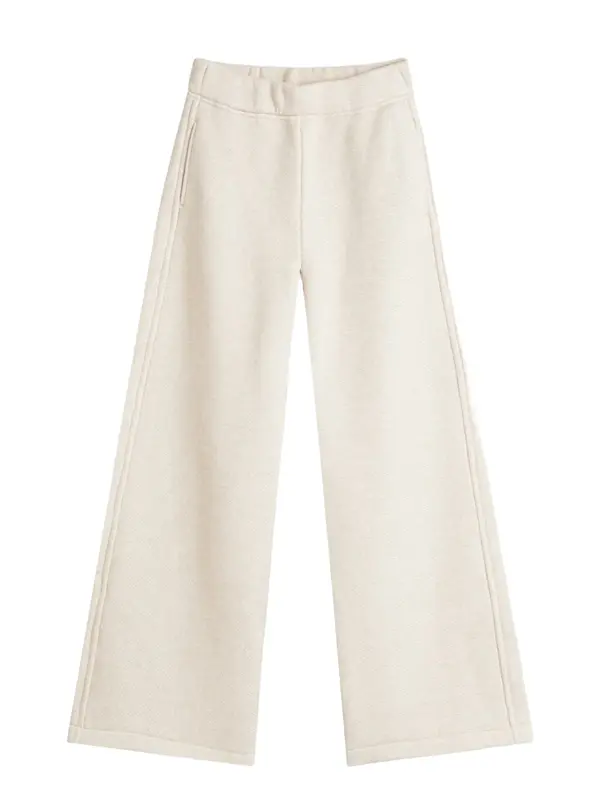 Max Mara Textured Wide-leg Sweatpants - Albino