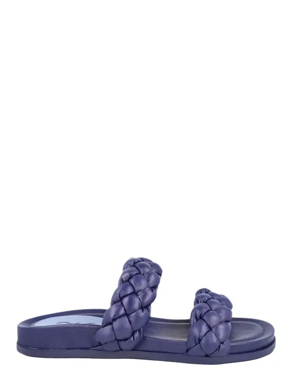 BIRD&CO Bird Shoes Braided Leather Slides - Blue