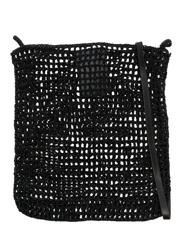 Dragon Diffusion Knitted Shoulder Bag - Black