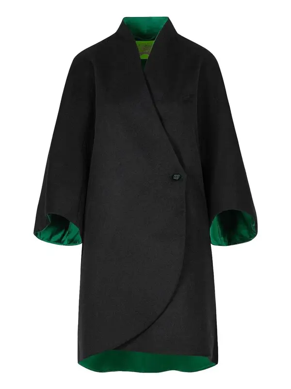 Shanghai Tang X Chen Cashmere Coat - Black