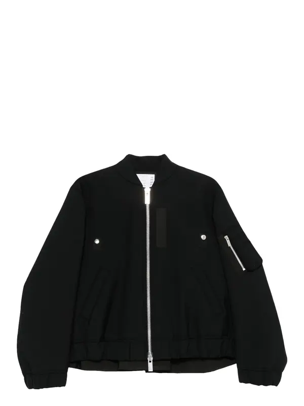 Sacai Invert-pleat Bomber Jacket - Black