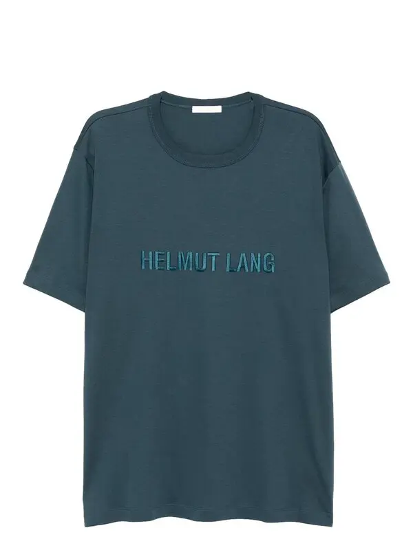 Helmut Lang Logo-embroidered T-shirt - Blue